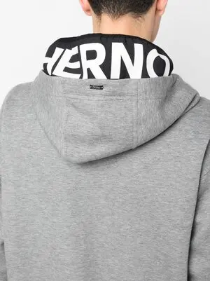 Herno Layered-effect Cotton-blend Hoodie