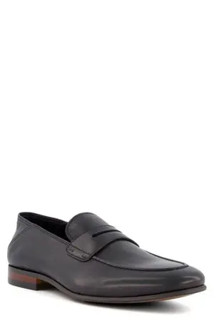 Dune London Sync Collapsible Heel Penny Loafer - Black