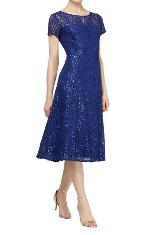 Sl Fashions Sequined Cocktail Dresses