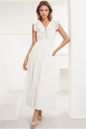 Yumi Kim Nomi Cotton Eyelet Dress - White