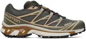 SALOMON Salomon Khaki XT-6 Sneakers Beluga/pewter/dull G