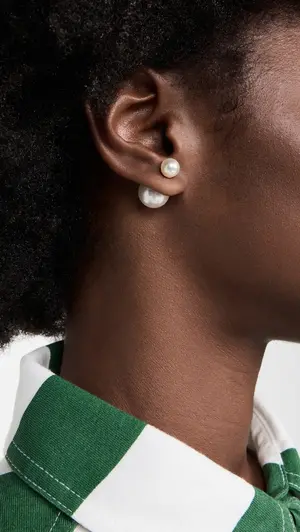 Shashi Double Ball Pearl Earrings