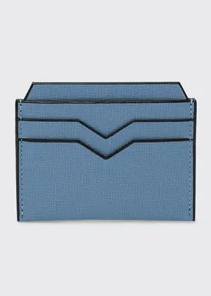 VALEXTRA Men's 4 Card Holder Cobalto Bc