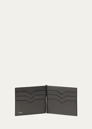 VALEXTRA Men's Grip 6-Card Holder Fumo Londra
