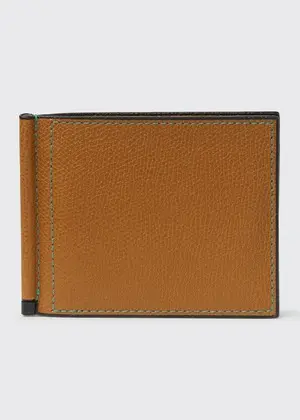 VALEXTRA Men's Grip 6-Card Holder Nero Nn