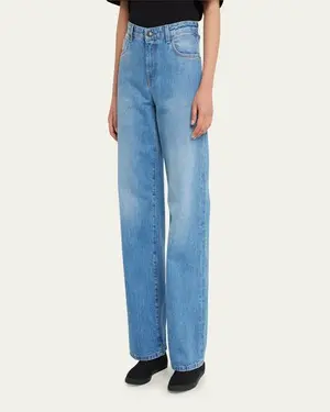 THE ROW Eglitta Straight-leg Jeans - Blue