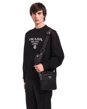 Prada Re-nylon And Saffiano Leather Shoulder Bag