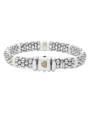 Lagos Sterling Silver, Diamond And Ceramic Beaded Bracelet