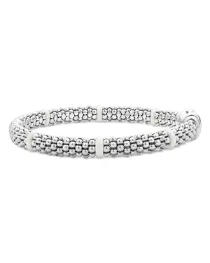 Lagos Sterling Silver White Caviar Beaded Bracelet