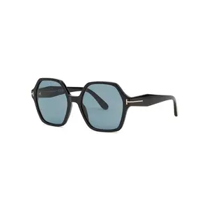 TOM FORD Romy Oversized Sunglasses, Sunglasses Blue Lenses