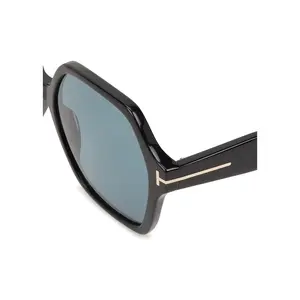 TOM FORD Romy Oversized Sunglasses, Sunglasses Blue Lenses