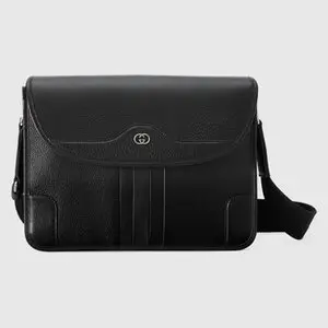 Gucci Crossbody Messenger Bag With Interlocking G Leather