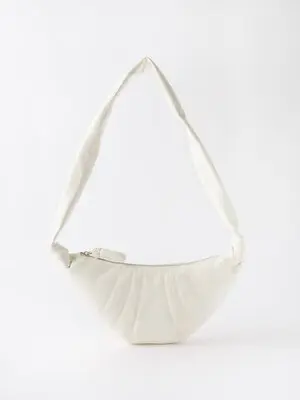 LEMAIRE Lemaire - Croissant Small Leather Cross-body Bag - Mens - White - White