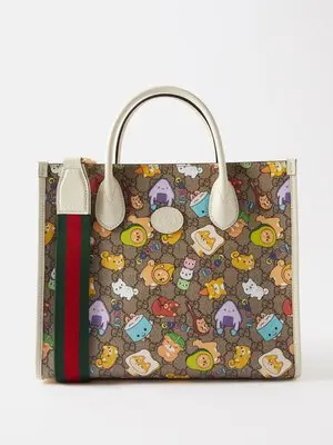 Gucci Gucci - X Pikarar Kawaii Gg-supreme Canvas Tote Bag - Mens - Multi - Multi