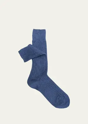 SOZZI CALZE Sozzi Calze Cashmere-Silk Crew Socks 011 Jeans