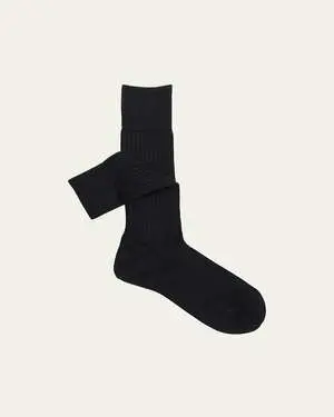 SOZZI CALZE Sozzi Calze Cashmere-Silk Crew Socks Black