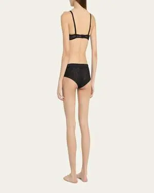 Simone Perele Comete Lace-trim Tulle Bralette - Black