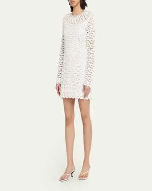 Simkhai Mccall Crochet Mini Dress - White