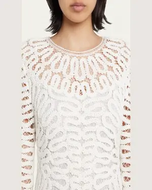 Simkhai Mccall Crochet Mini Dress - White