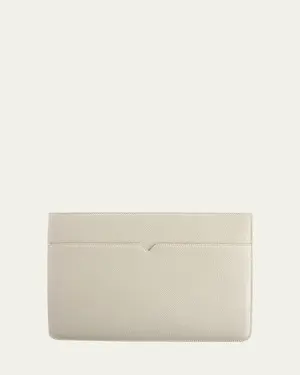 ROYCE NEW YORK Personalized Leather 13" Laptop Sleeve - Taupe