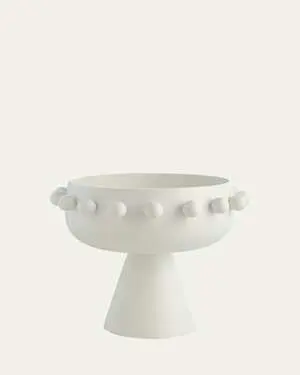 ASHLEY CHILDERS FOR GLOBAL VIEWS Spheres Collection Footed Bowl - White