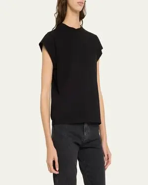 AGOLDE Bryce Cap Sleeve Tee - Black