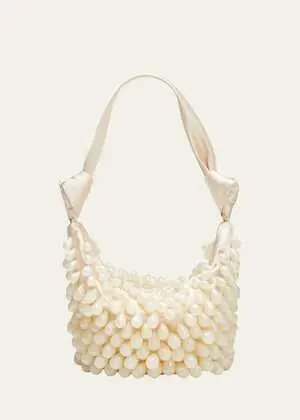Cult Gaia Gia Beaded Shoulder Bag - Ivory