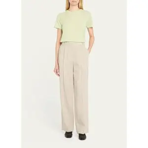 Majestic Filatures Machine Washable Cashmere Crewneck Top - Milk