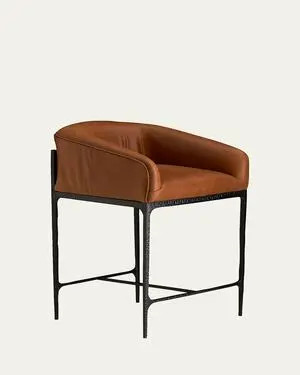 ARTERIORS Osbourne Leather 26.5" Counter Stool - Brown