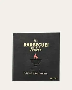GRAPHIC IMAGE "The Barbecue Bible" Leather Bound Book By Steven Raichlen, Personalized - Black
