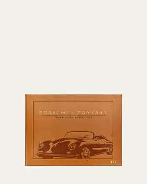 GRAPHIC IMAGE Porsche 70 Years: There Is No Substitute Leather Bound Book Personalized - Tan