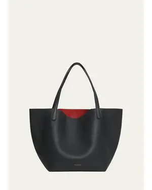 MANSUR GAVRIEL Everyday Soft Leather Tote Bag - Black/flam