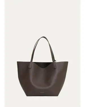 MANSUR GAVRIEL Everyday Soft Leather Tote Bag - Chocol/blk