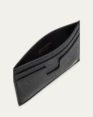 TOM FORD T-line Leather Card Holder