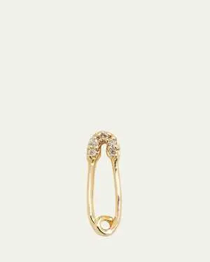 SYDNEY EVAN 14k Yellow Diamond Safety Pin Stud Earring