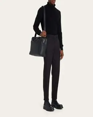SERAPIAN Leather Double Briefcase