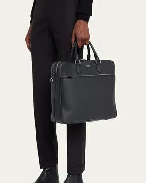 SERAPIAN Leather Double Briefcase