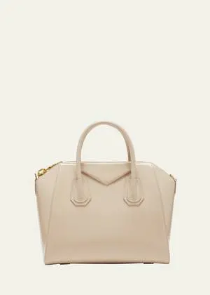 Givenchy Small Antigona Top-Handle Bag In Box Leather Natural Beige