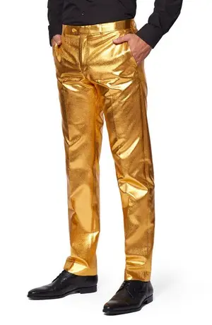 Opposuits Groovy Gold Slim Fit Two-piece Suit & Tie Set