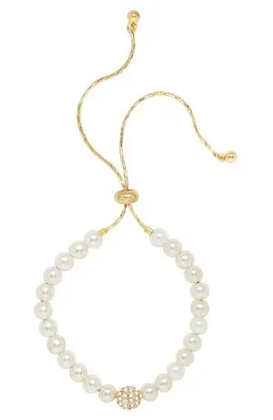 Ettika Pearl Beaded Slider Bracelet - Gold