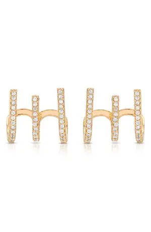 Ettika Crystal Ear Wrap Stud Earrings
