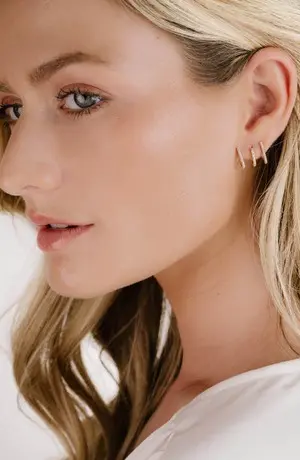 Ettika Crystal Ear Wrap Stud Earrings