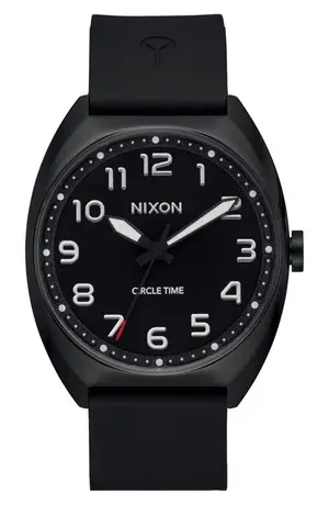 Nixon Nixon Mullet Silicone Strap Watch Black/black