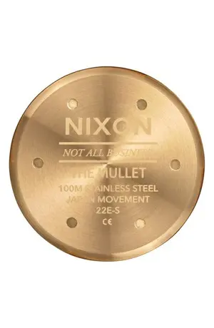 Nixon Mullet Silicone Strap Watch - Light Gold/white