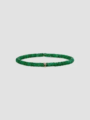 SYDNEY EVAN 14k Gold & Green Aventurine Bracelet - Diamond