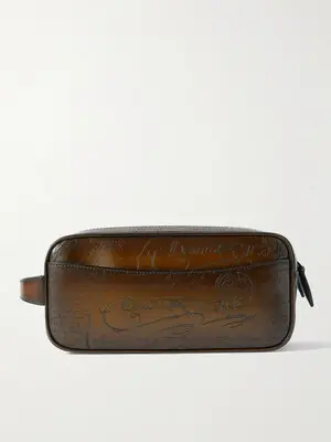 Berluti Formula 1003 Scritto Venezia Leather Wash Bag