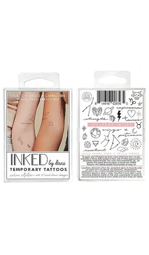 INKED BY DANI Earth Zodiac Temporary Tattoo Pack - N,a