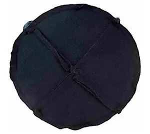 OX BAY TRADING CO. Ox Bay Navy Patchwork Handmade Outdoor Pouf Ott Oman