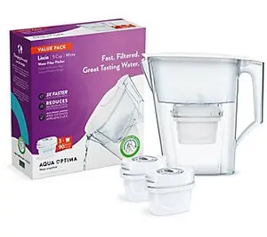 AQUA OPTIMA 94oz. Water Filter Pitcher W/ F Lters - One-color