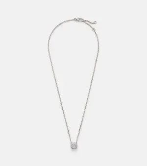 Pomellato Nudo Solitaire 18kt Rose And White Gold Necklace With Diamonds - Silver
